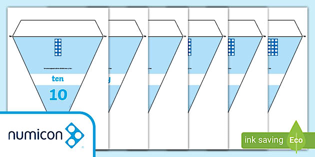 Numbers To 100 With Numicon Shapes Bunting (teacher made)